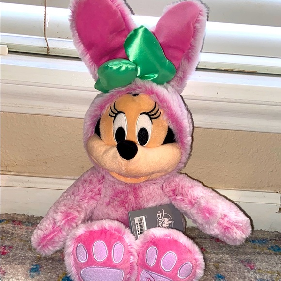 Toys | Easter Minnie Mouse Disney Easter Bunny Soft Plush Nwt 13 ...